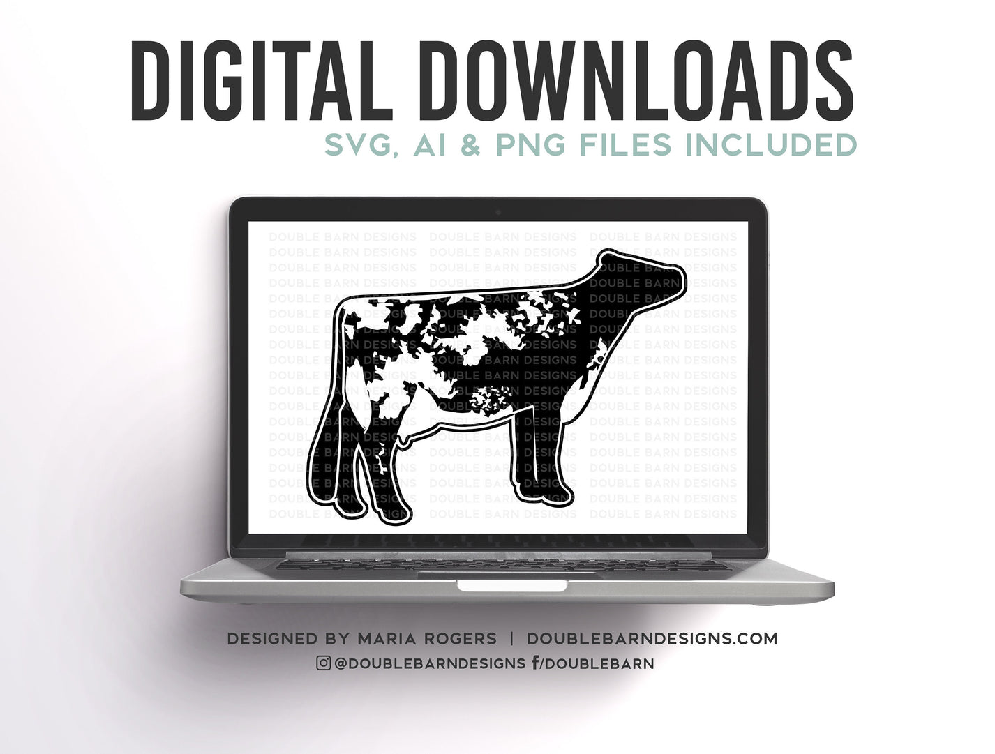 Dairy Shorthorn Digital Download - SVG - PNG - Show Dairy Cow ...