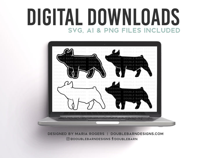 Show Pigs Digital Downloads – DoubleBarnDesigns